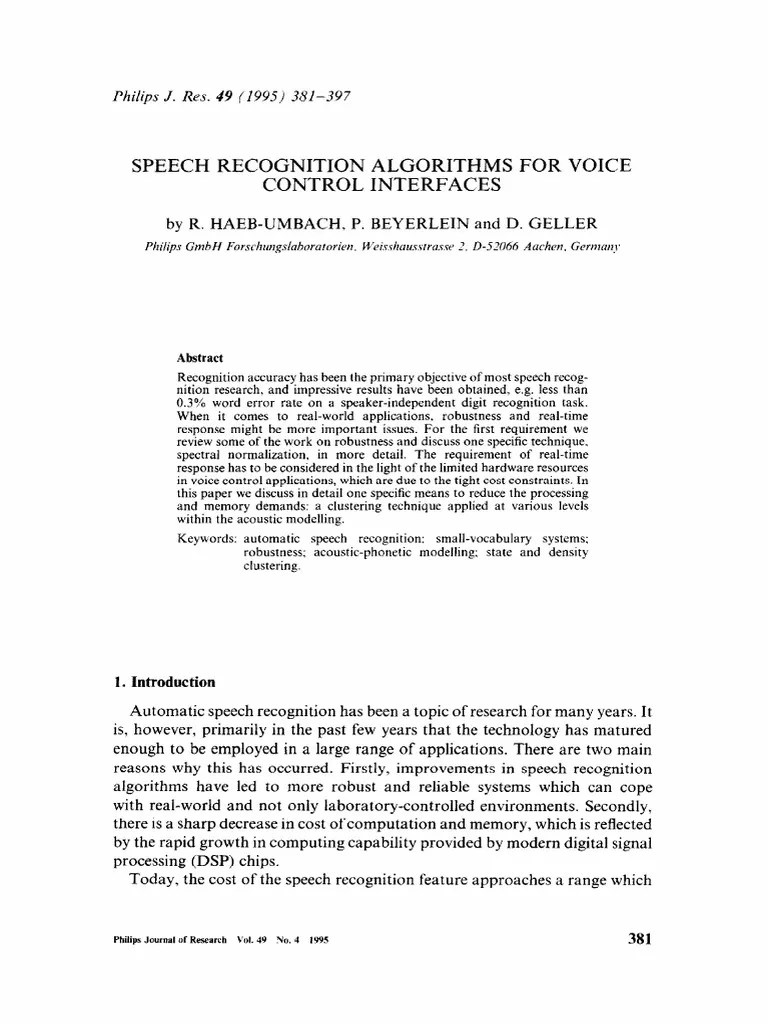 Speech Recognition Algo Pdf Speech Recognition Cluster Analysis