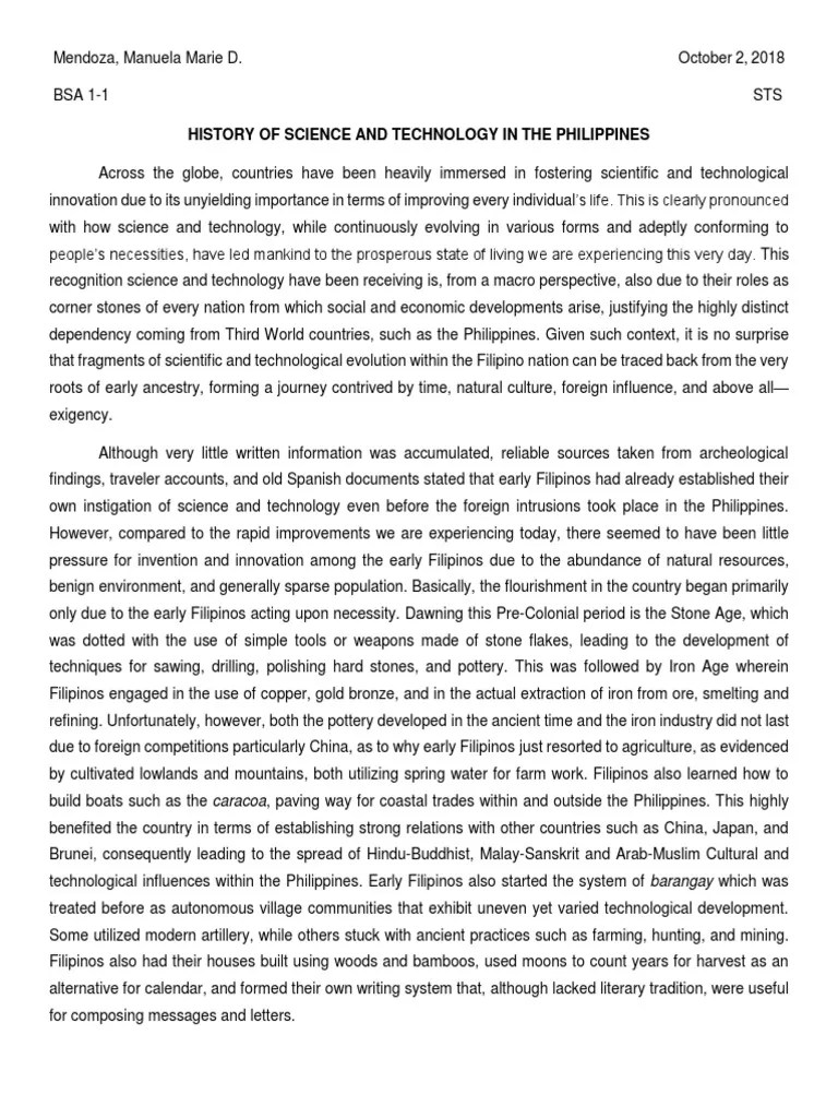 History Of Science And Technology In The Philippines | PDF ...