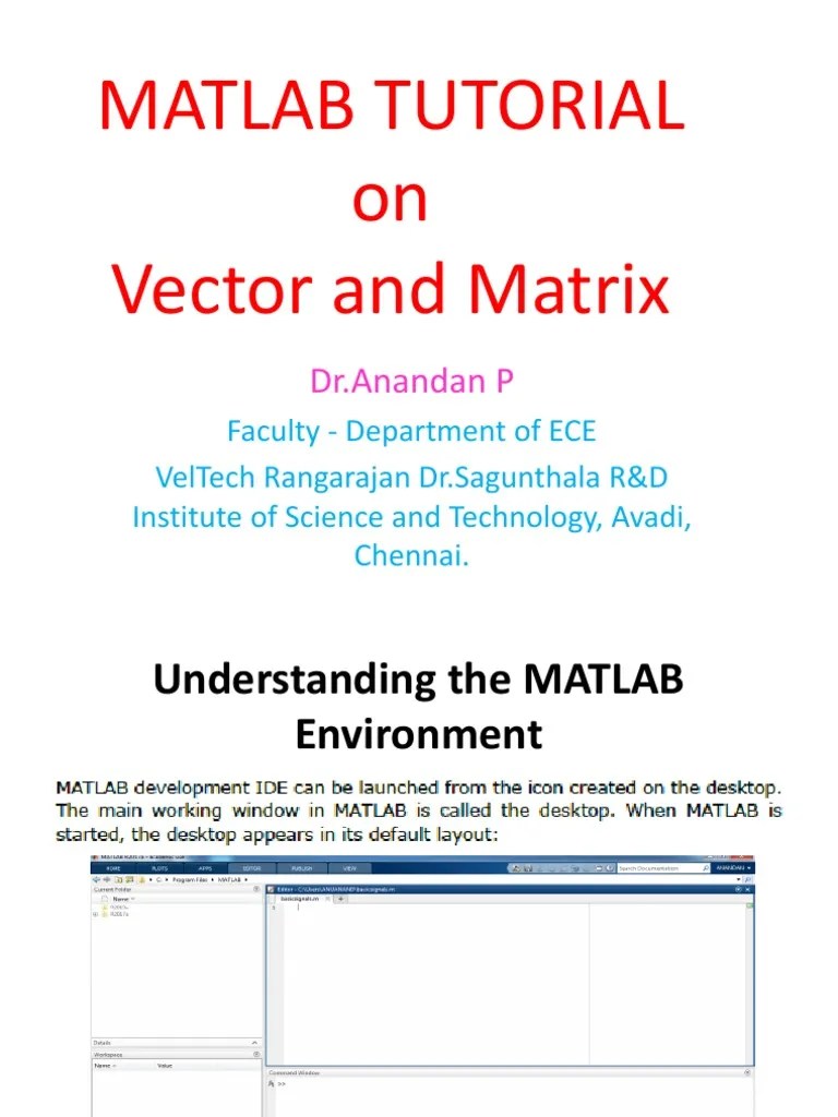 Matlab Basics For Ece Students Pdf Array Data Structure Matlab