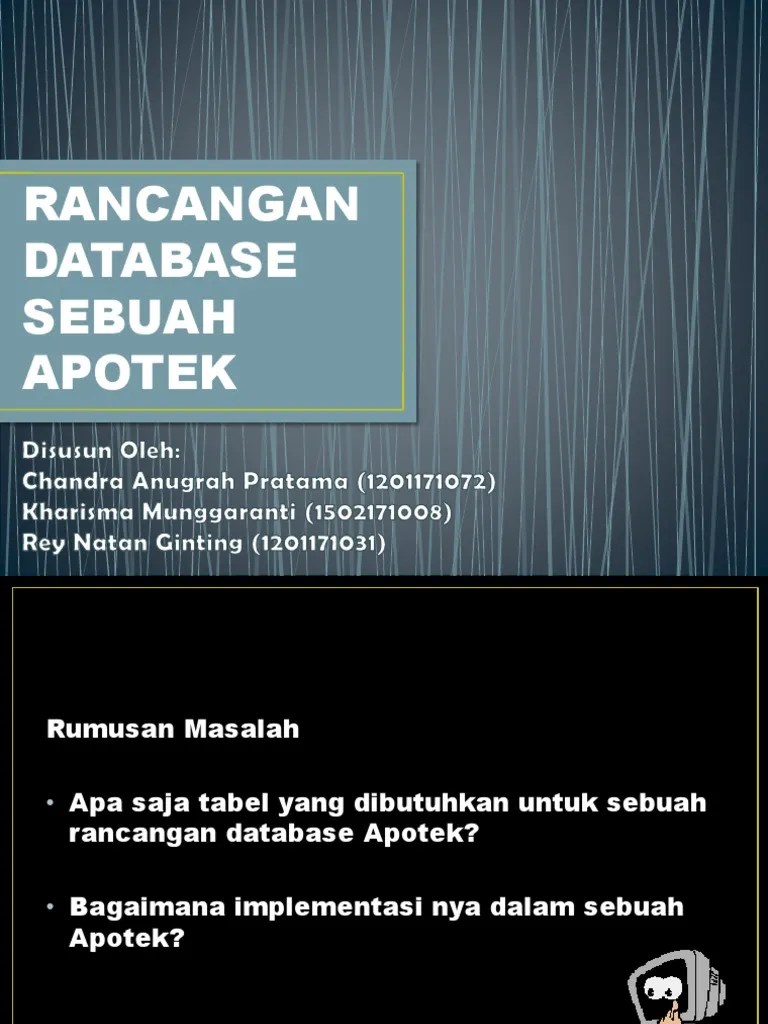 Rancangan Database Apotek Pdf