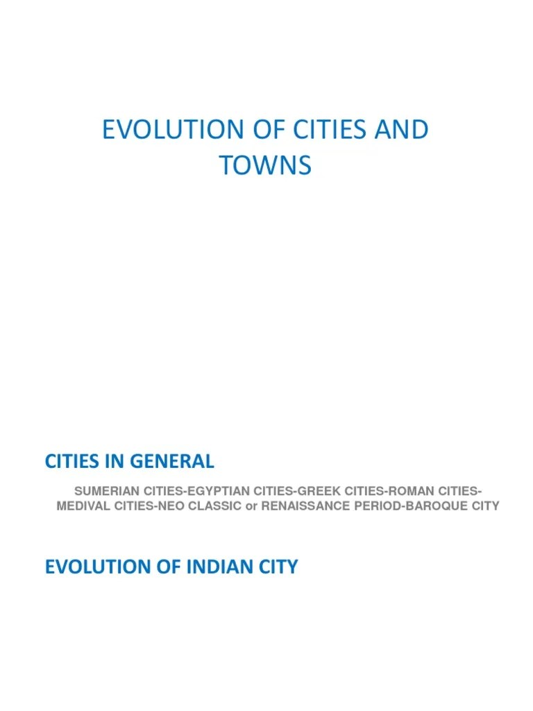 Evolution Of Towns In India Pdf South Asia Asia
