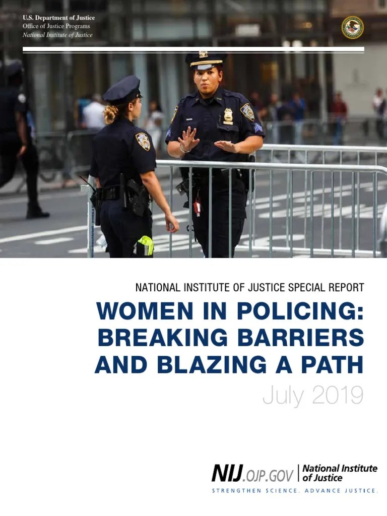 NATIONAL INSTITUTE OF JUSTICE SPECIAL REPORT WOMEN IN POLICING ...
