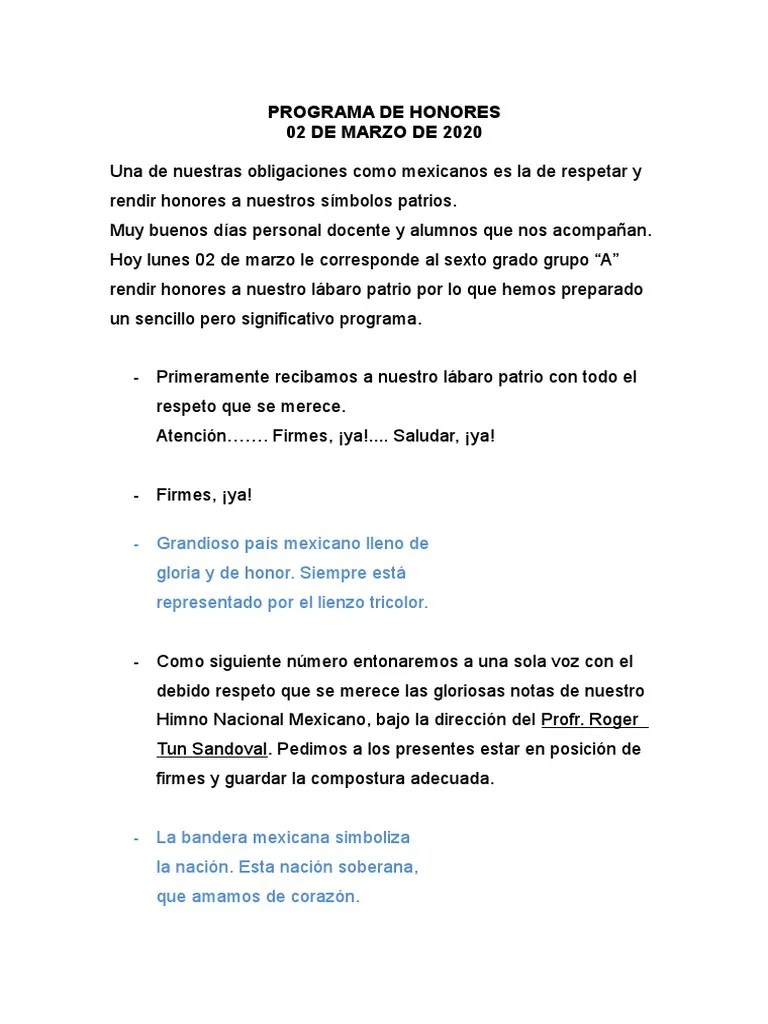 Programa Homenaje Pdf