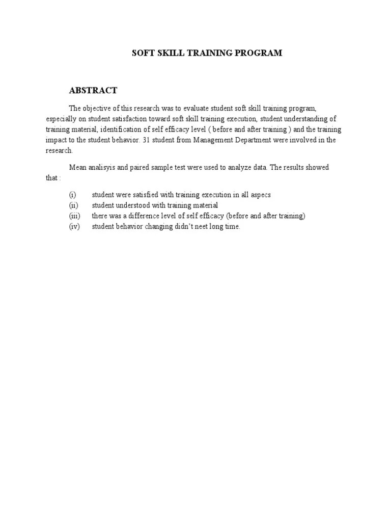 Evaluating Student Soft Skill Training Pdf Analysis Higher Education