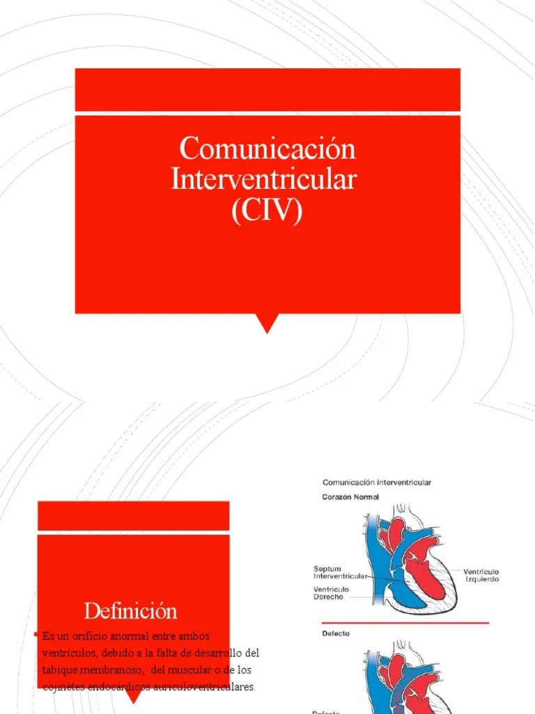 Comunicación Interventricular Civ Pdf Cardiología Sistema