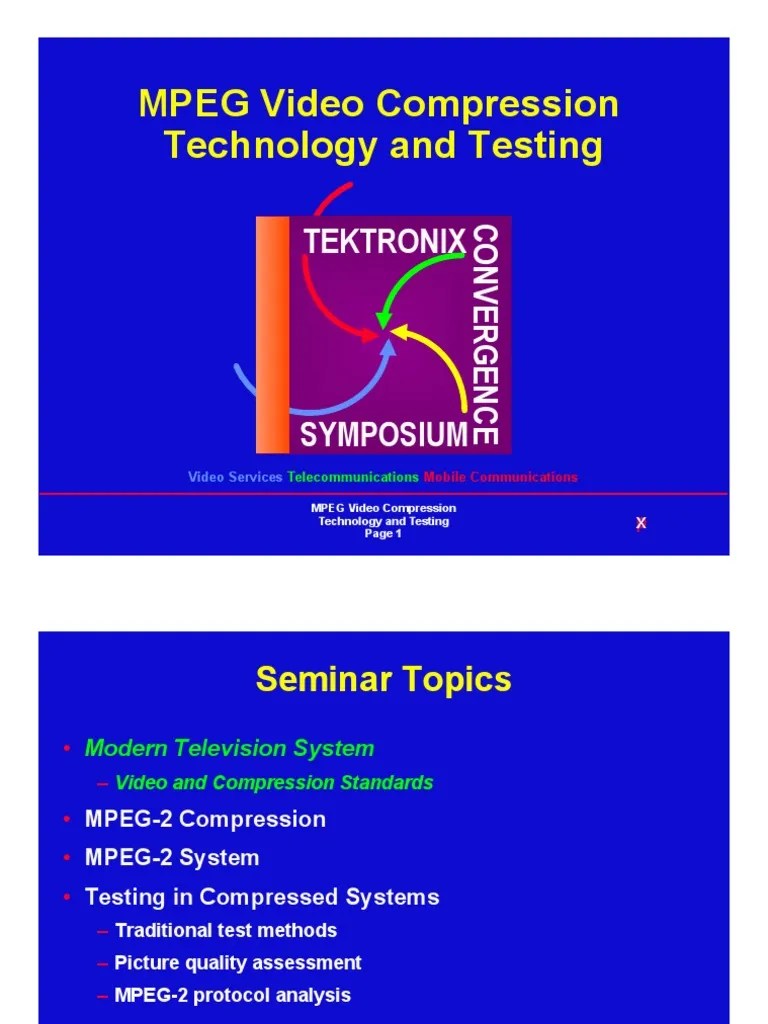 Mpeg Video Compression Overview Pdf Network Packet Data Compression