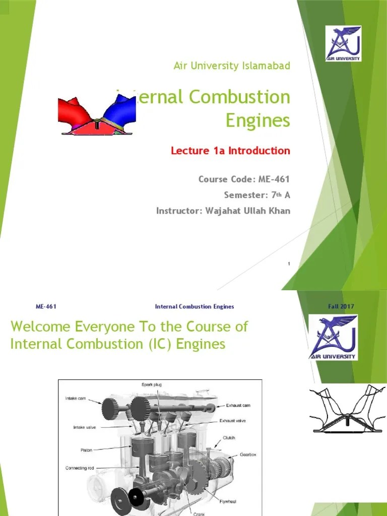 Lecture 1 Intoduction To Ic Engines Pdf Engines Internal