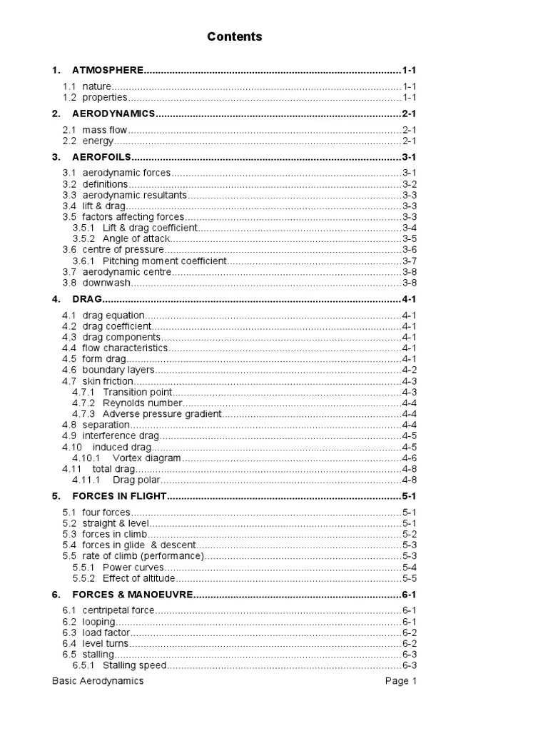 Basic Aerodynamics Basics Pdf Drag Physics Airfoil