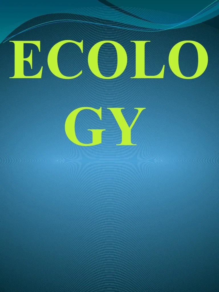Ecology Powerpoint1 Pdf Ecosystem Pollution