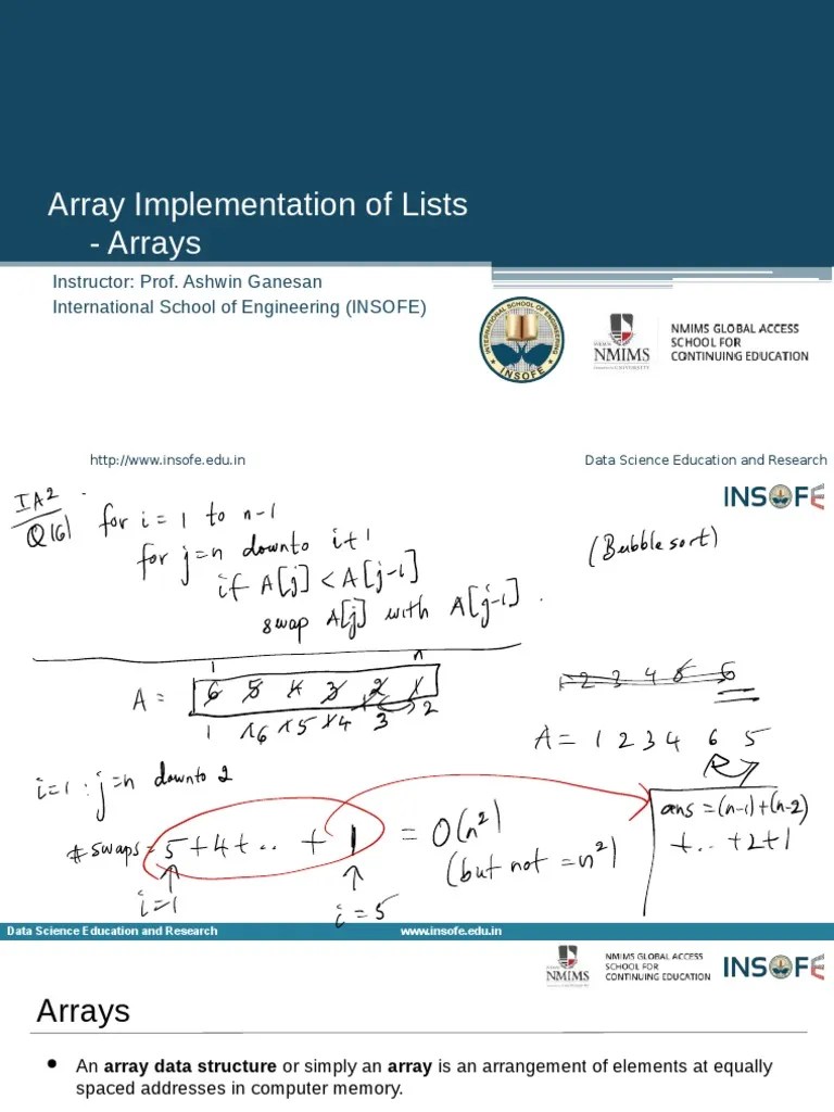 Array Based List Adt Implementation In C Pdf Array Data Structure