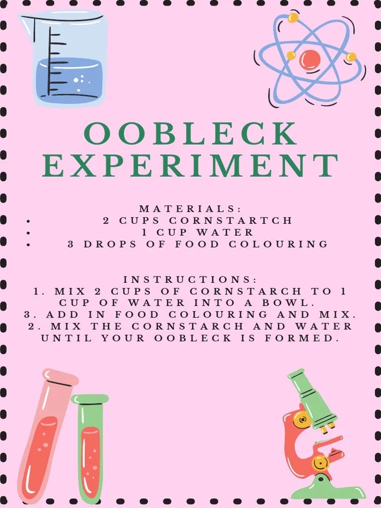 Oobleck Experiment Pdf