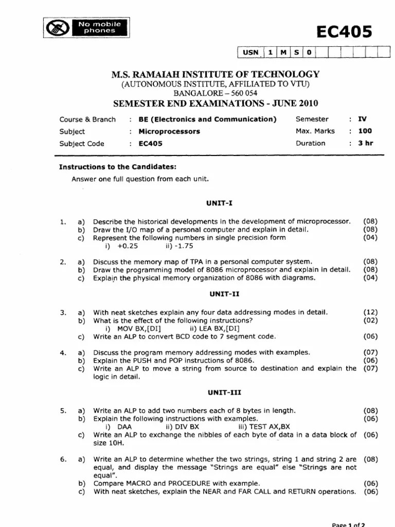 Microprocessors Pdf Computer Science Central Processing Unit