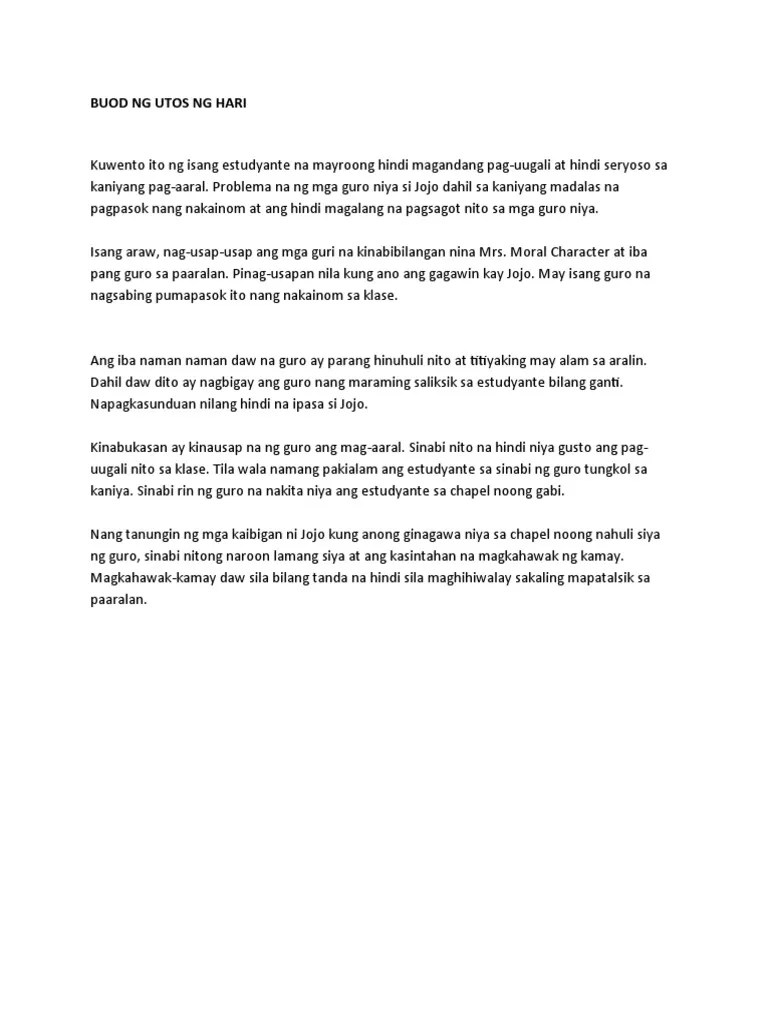 Buod NG Utos NG Hari | PDF