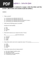 Adverds Worksheet For Grade 6 Pdf Adverb Grammar