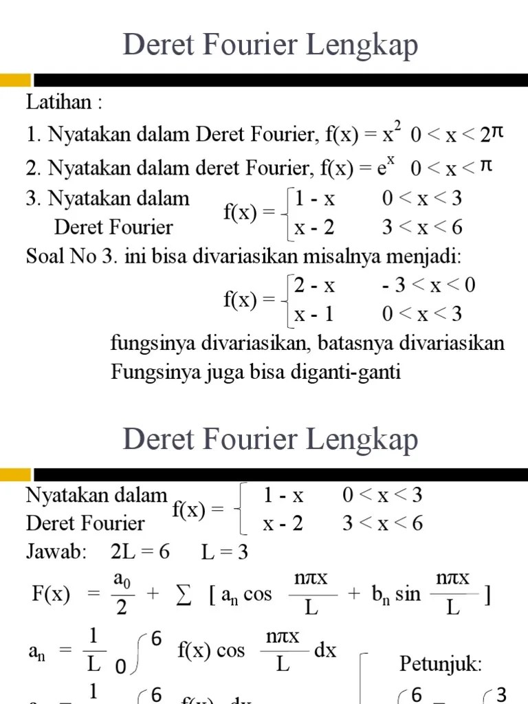 8B Deret Fourier - Contoh Soal | PDF
