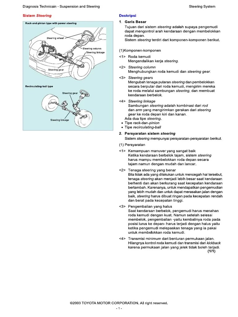 1 Steering System Pdf