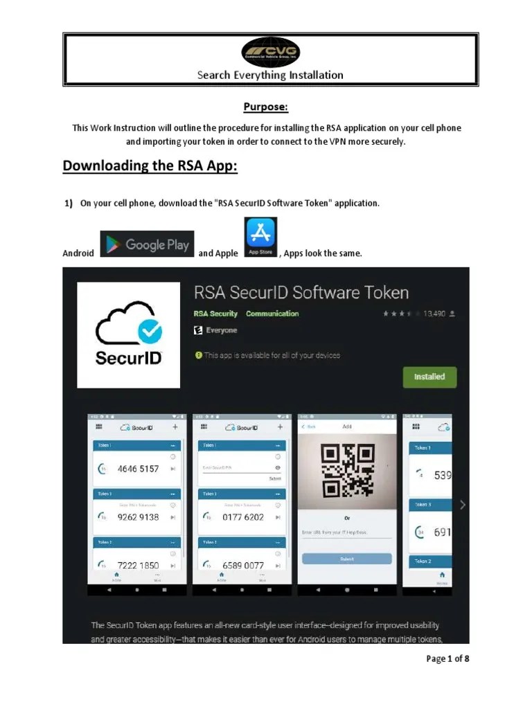 Rsa Setup Documentation Pdf Ios Android Operating System