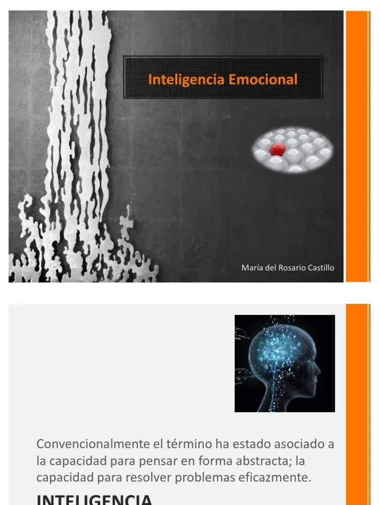 Inteligencia Emocional Final Pdf Relaciones Personales Crianza Y