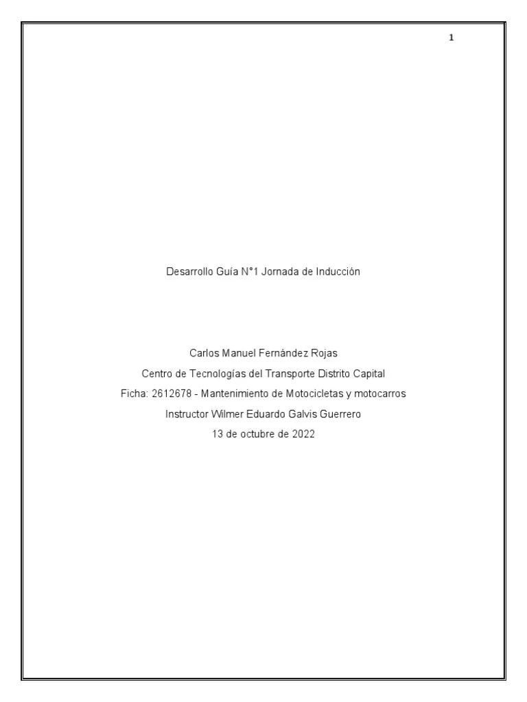 Desarrollo Guia 1 Inducción Pdf Colombia Business