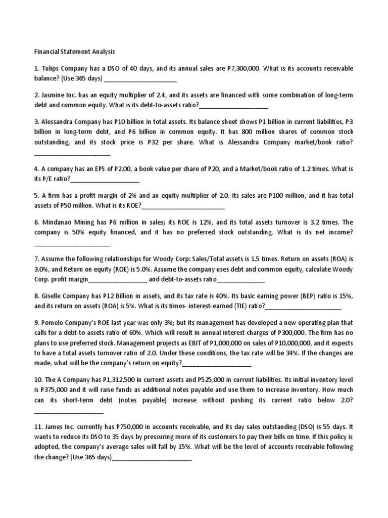 Impact Of Credit Sales On Receivables Pdf Equity Finance
