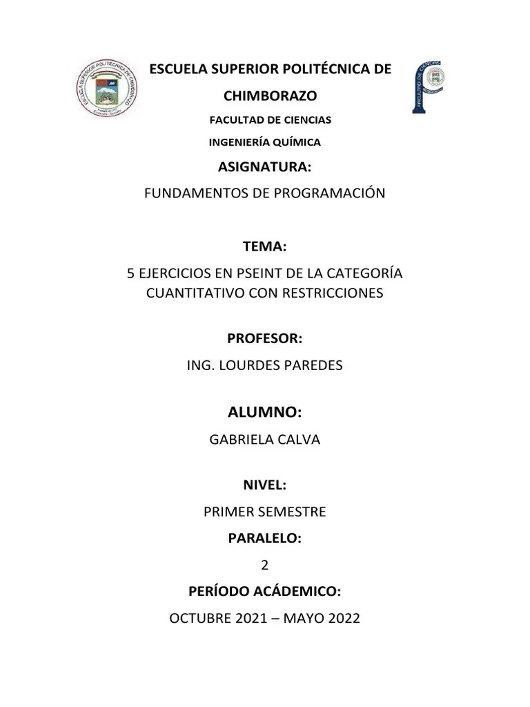 Ejercicios En Pseint | PDF