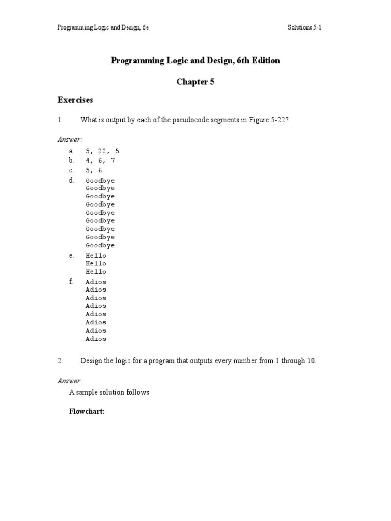 Programming Logic And Design 2 Pdf Interest Computer Program