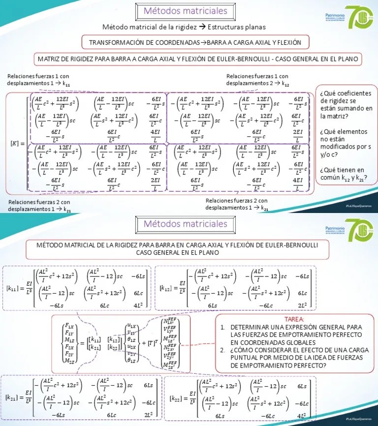 Matriz Completa | Descargar Gratis PDF | Rigidez | Mecanica Clasica