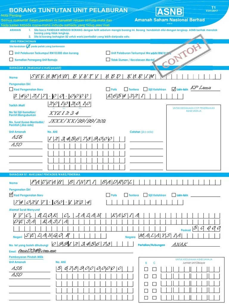 Panduan Pengisian Borang T1 Pdf