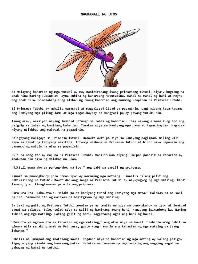 NAGKAMALI NG UTOS (Pabula) | PDF