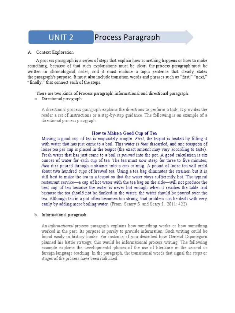 Paragraph Writing TOPIK 2 Process Paragraph | PDF | Language Education ...