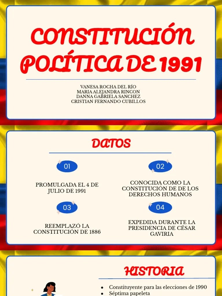 Constitución Política De 1991 En Colombia Pdf