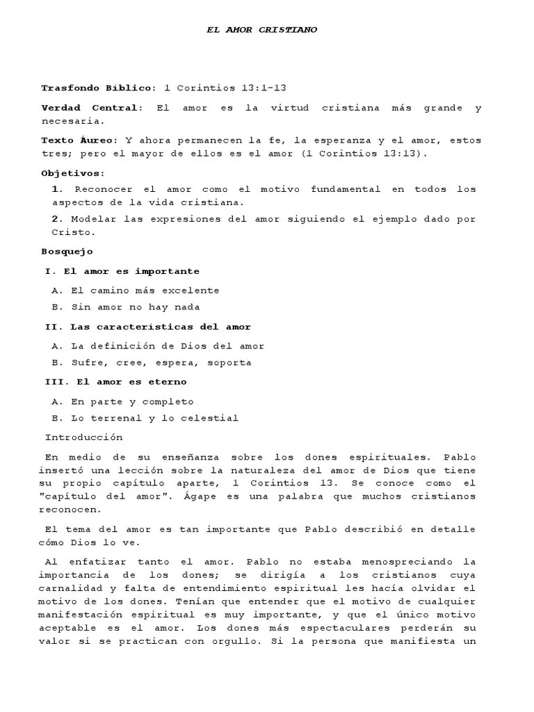 El Amor Cristiano Pdf