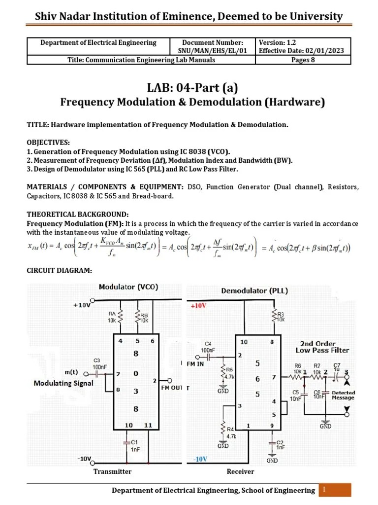 Fm Modulation Demodulation Lab Guide Pdf