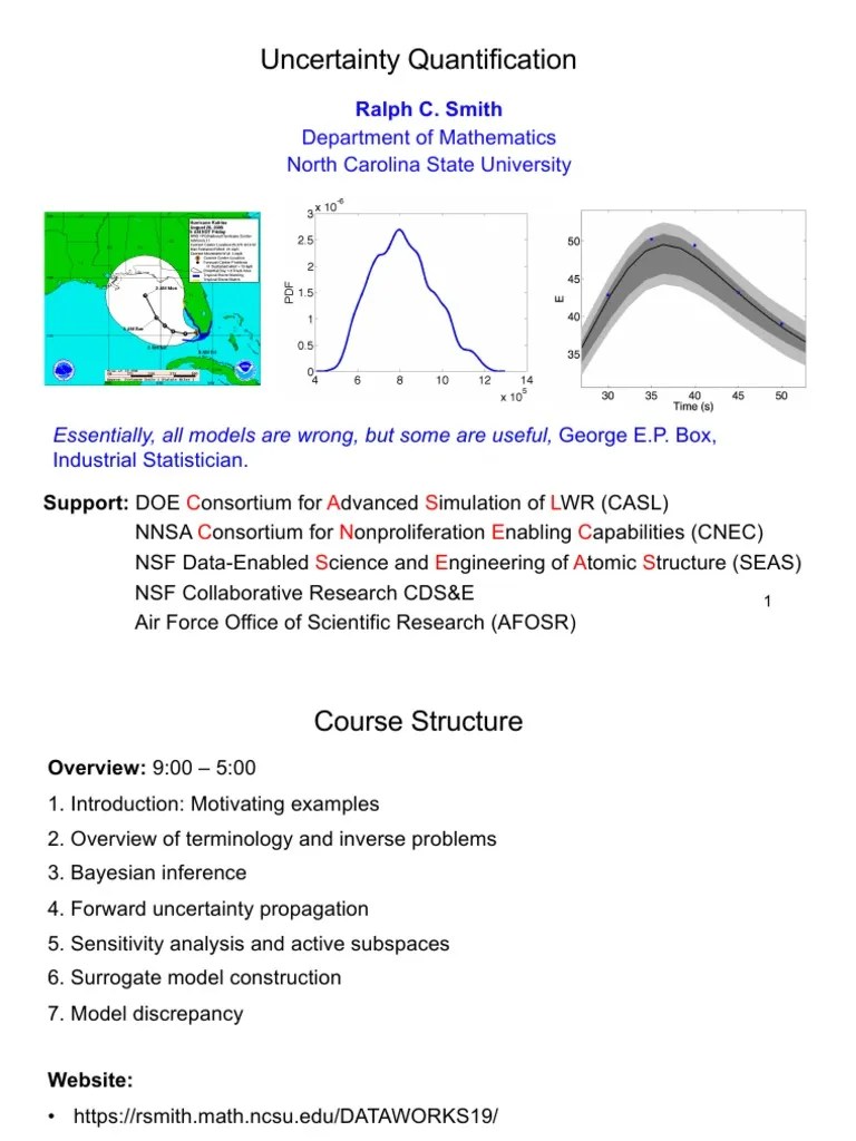 Uncertainty Quantification Workshop Pdf Estimator Statistics