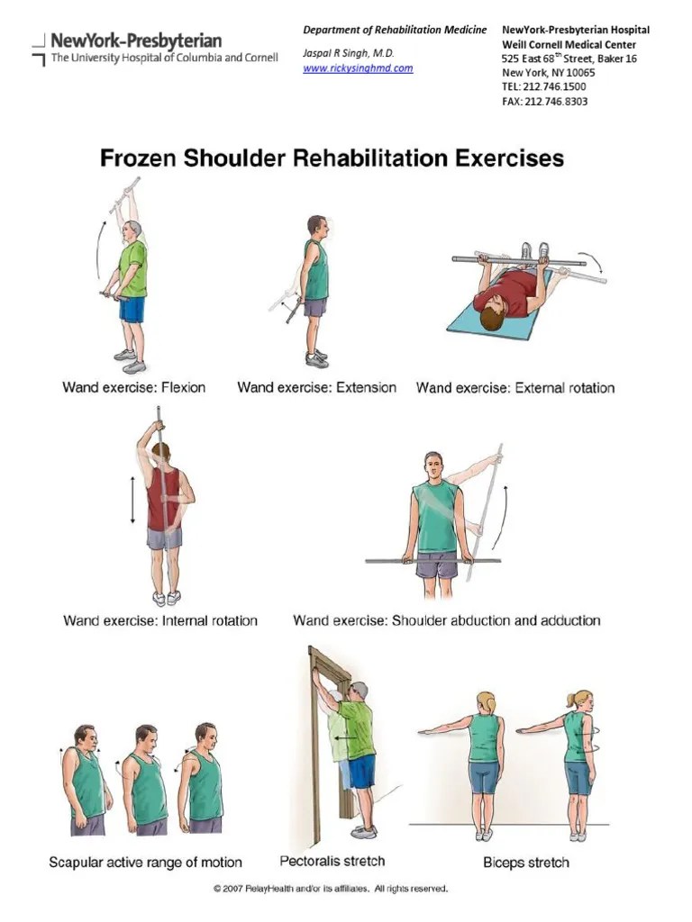 Frozen Shoulder Rehab Exercises Guide Pdf