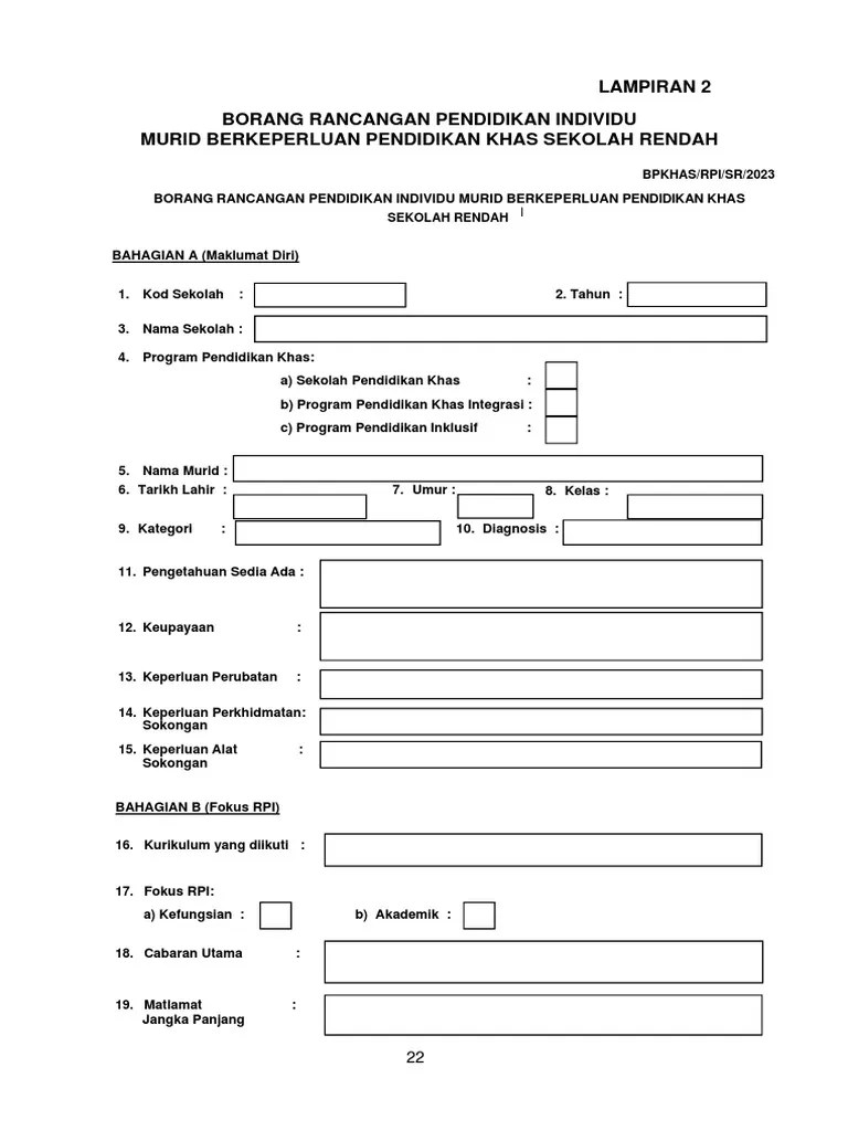 Borang Rpi 2023 Pdf