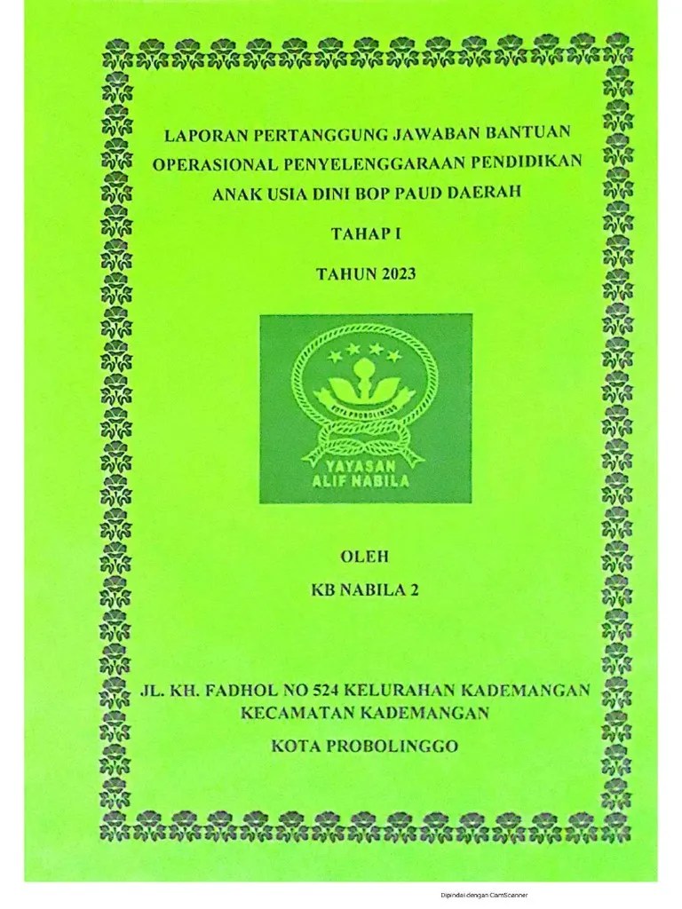 LPJ Bop Paud Daerah - Compressed | PDF