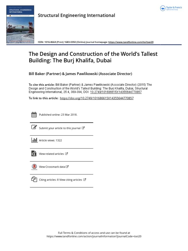 The Design And Construction Of The World S Tallest Building The Burj ...