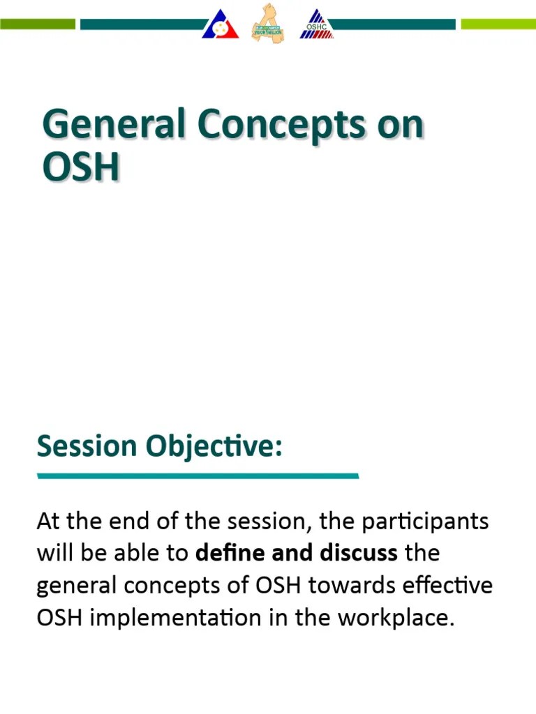 Module 2 General Concepts On Osh Bosh For So1 Pdf Occupational