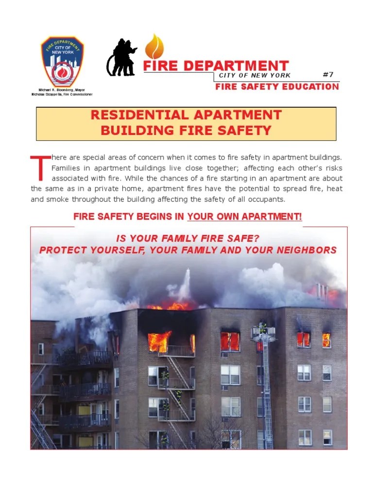 Fire Department: Residential Apartment Building Fire Safety | PDF ...