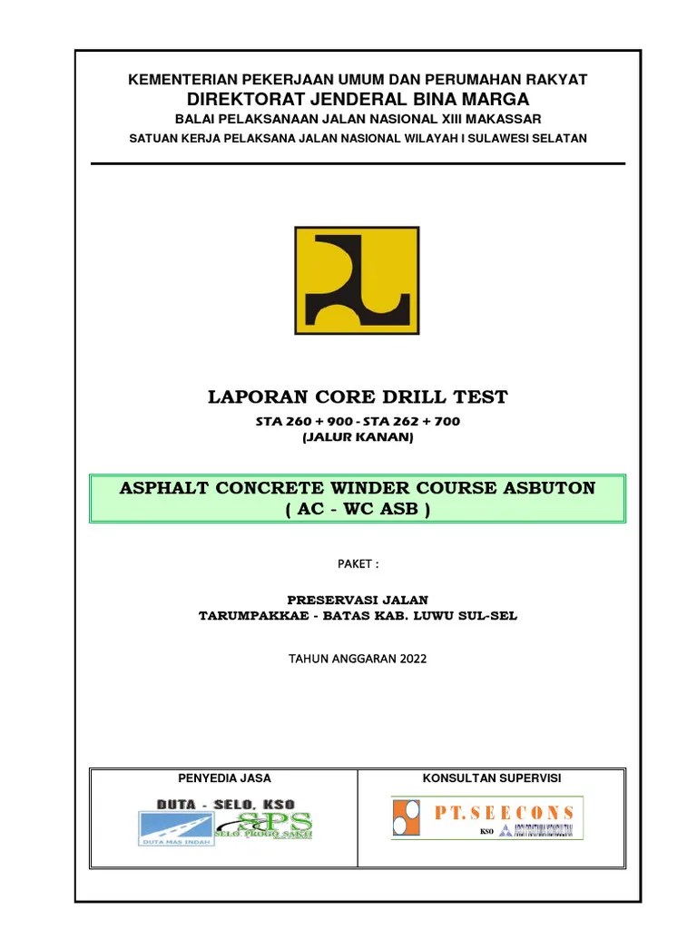 Core Drill Test Pdf