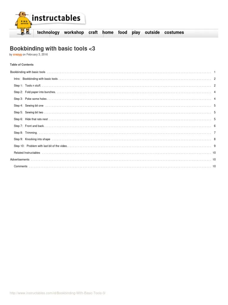 Basic Bookbinding Techniques Guide Pdf