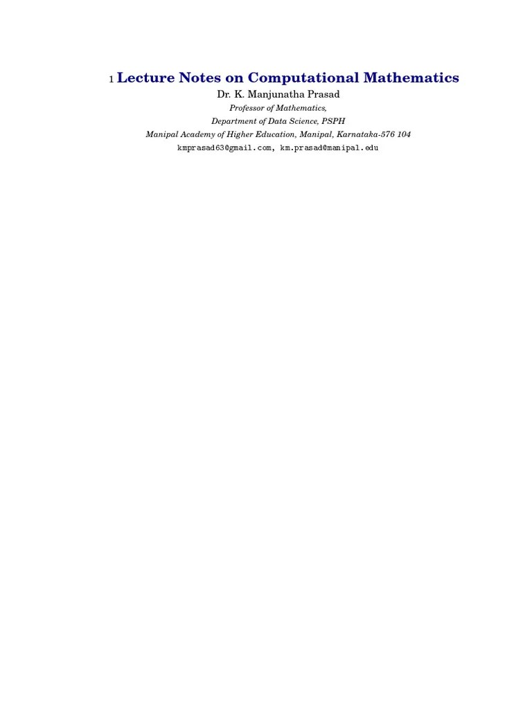 Computationalmathematics Chapter 5 Pdf Pdf