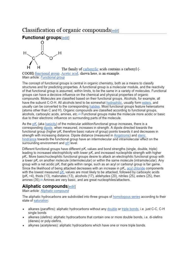 Classification of Organic Compounds  PDF.