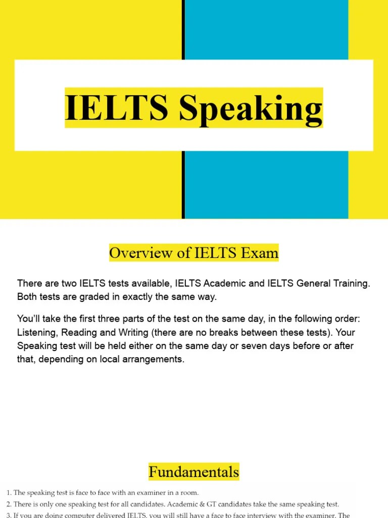 Ielts Speaking Test Guide Pdf Question Word