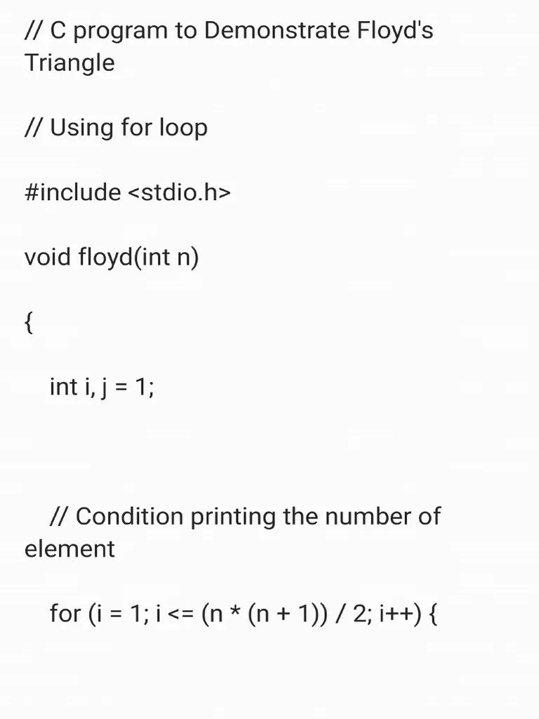 Floyd Triangle Pdf