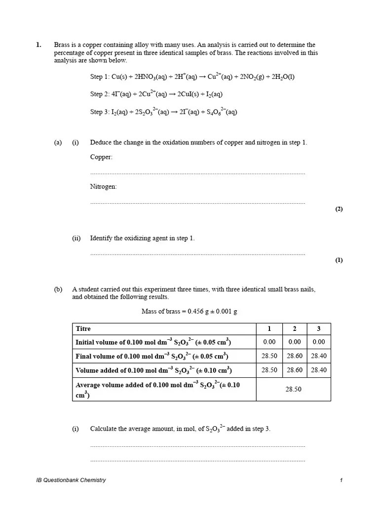 Redox Titration Download Free Pdf Titration Chemistry