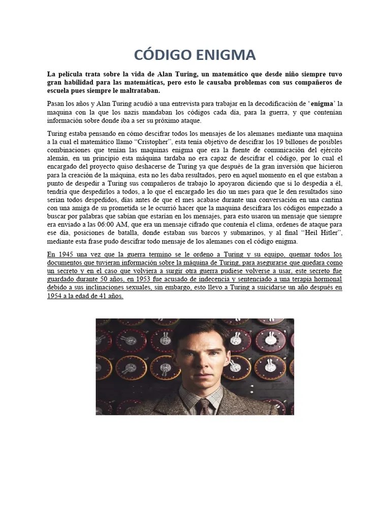 Resumen Película Código Enigma Pdf