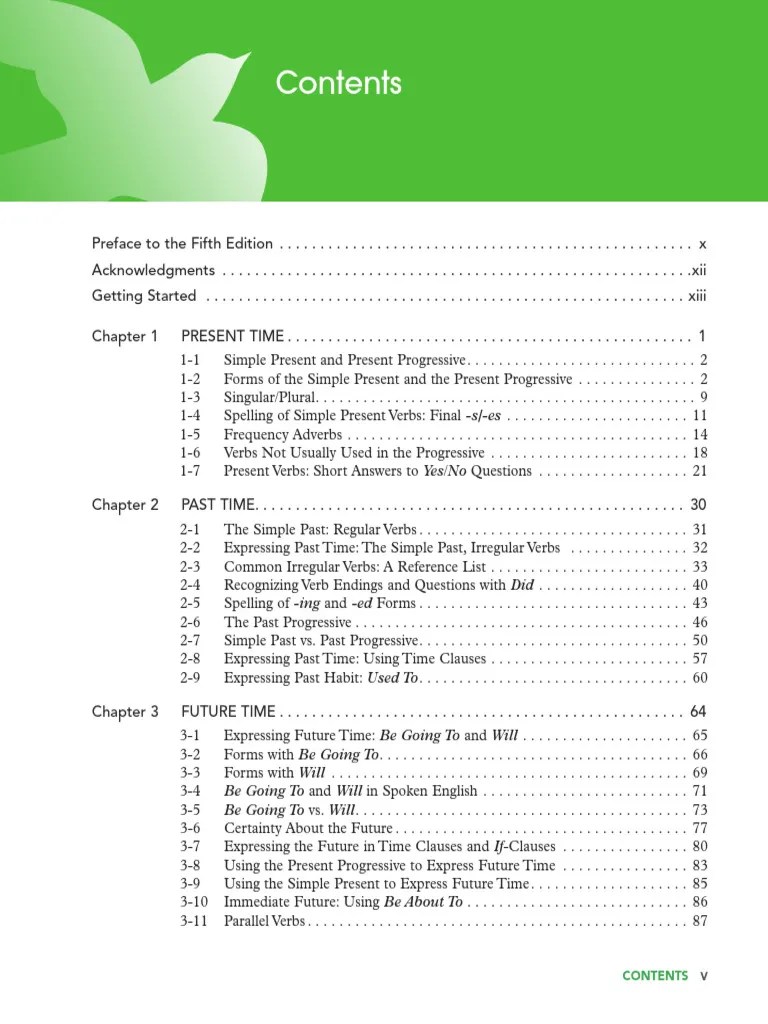 Azar-Hagen Fundamentals Of English Grammar - Contents | PDF | Perfect ...