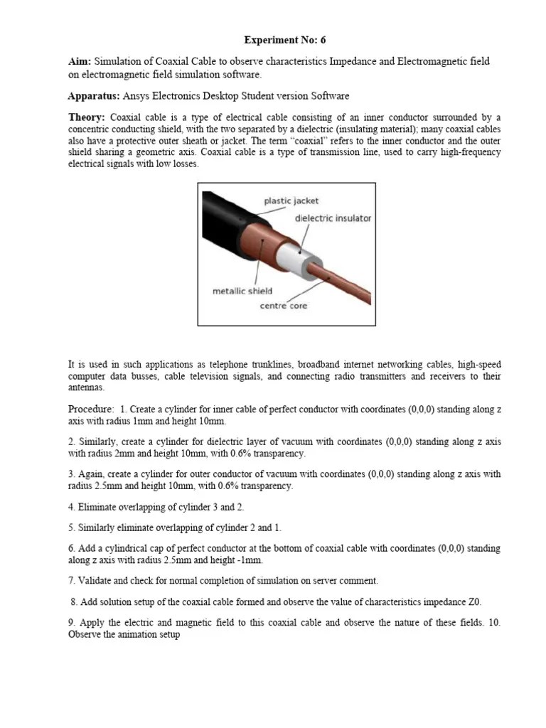 On Electromagnetic Field Simulation Software Pdf Coaxial Cable